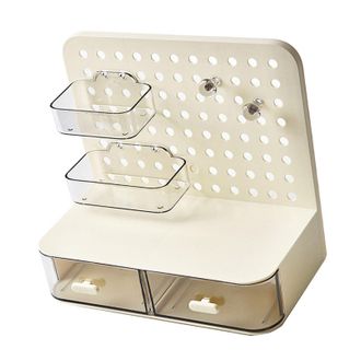 ZJchao Tisch-Stecktafel-Organizer mit Schubladen, Kompaktes Kunststoff-Aufbewahrungsregal f&uuml;r B&uuml;robedarf, Haarschmuck und Schreibwaren, Vielseitig Einsetzbar