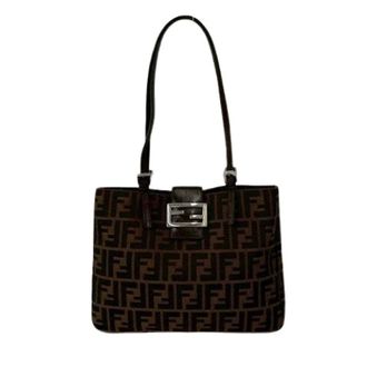 Fendi Sac cabas Pre-owned Zucca en toile et cuir - Femme - Pre-owned - Brun - Taille: ONE Size