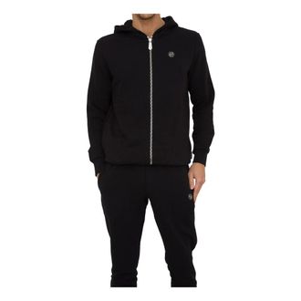 Philipp Plein Schwarzer Kapuzenpullover - - Sweatshirts & Hoodies - Herren - Schwarzk - XL