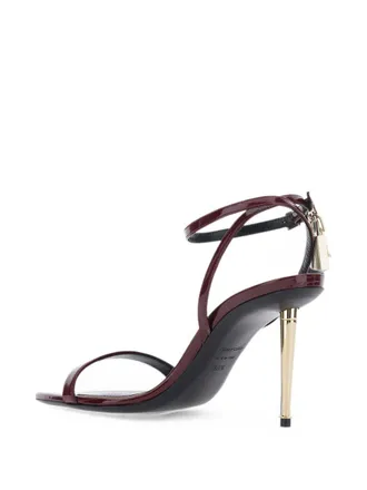 Tom Ford Womens Sandals Padlock Ruby Patent Leather Calf