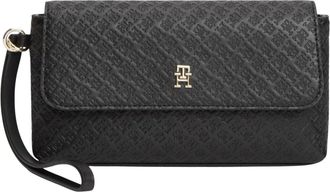 Tommy Hilfiger Damen Th Icon Daily Pouch Mono Aw0aw18602 Weitere kleine Accessoires, Black (Black)