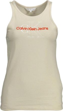 Calvin Klein Stylisches &auml;rmelloses Tanktop - - Tops - Damen - Beige - XS