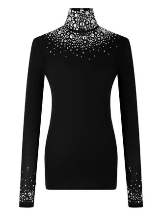 Paco Rabanne haut &agrave; col montant - Noir