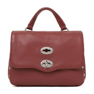 Zanellato Femme, Sacs, Rouge, Taille: ONE Size Sac &agrave; main Postina en cuir