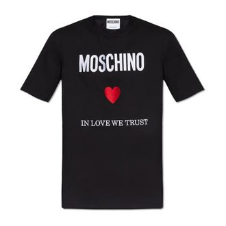 Moschino T-Shirt mit Logo - - Tops - Herren - Schwarzk - S