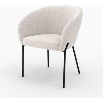 Rendez-Vous Déco Rendez-vous Déco - Chaise en tissu blanc chiné - andy