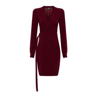 Dsquared2 Wickelkleid mit Bindeg&uuml;rtel - - Dresses - Damen - Rot - S