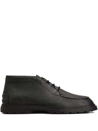Tod's bottines lac&eacute;es &agrave; fini grain&eacute; - Noir