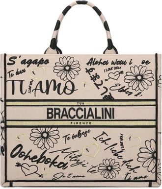 Braccialini Femme, Sacs, Beige, Taille: ONE Size Queen Large Tote Bag