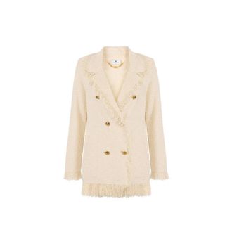 Elisabetta Franchi Femme, Vestes, Jaune, Taille: 38 FR Tricots