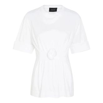 Simone Rocha Gathered Rose Wire Sleeve Boy T-Shirt - - Tops - Damen - Wei&szlig; - M