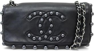 Chanel Crossbody Bags - CHANEL FLAP-TASCHE OBSESSION LOGO CC SCHWARZE PERL - Gr. unisize - in Schwarz - f&uuml;r Damen