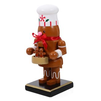 TOPBATHY Holz Nussknacker Figur Lebkuchen Nussknacker Aus Holz Weihnachts Dekoration Für Haus Hotel Restaurant Tisch Zimmer Party Geschenk Ornament Koch Form
