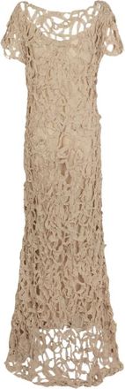 Cortana Femme, Robes, Beige, Taille: 40 FR Embull Long Evening Dress