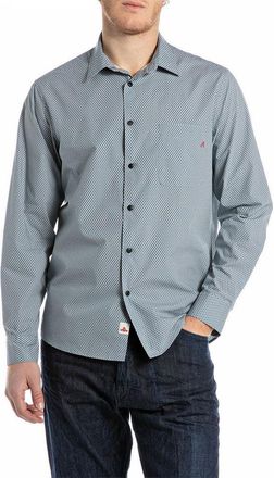 Replay Herren M4148 Hemd, 010 Light Blue, S