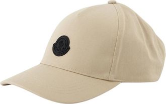 Moncler Homme, Accessoires, Beige, Taille: ONE Size Casquette beige avec logo noir