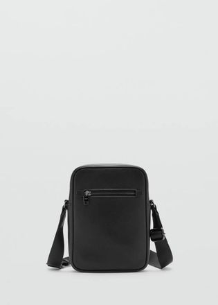 Mango Sac cuir fermeture &Eacute;clair noir - Homme - Taille unique - MANGO MAN