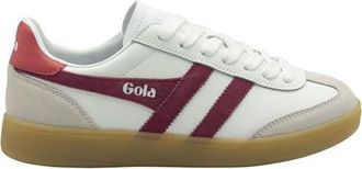 Gola Cuir Viper pour Femme, Blanc/Cerise/Corail/Gomme, 40 EU