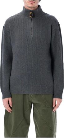 J.W.Anderson Homme, Pulls, Gris, Taille: M Pull &agrave; Demi-Zip