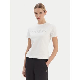 Guess T-Shirt V6RI20 J1314 Wei&szlig; Regular Fit