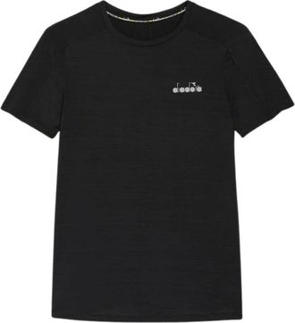 Diadora Femme, Tops, Noir, Taille: 42 FR T-Chemises
