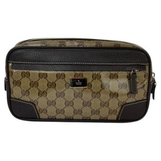 Gucci Pre-owned Crystal Coated GG Canvas Monogram Belt Sling Bag - - Pre-owned - Damen - Braun - ONE SIZE