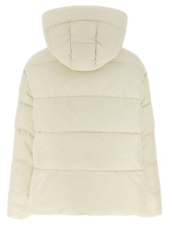 Pinko Quilted Down with Hood Down Jacket - Ivory