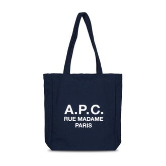 A.P.C. Bestickte Tragetasche - - Bags - Damen - Blau - ONE SIZE
