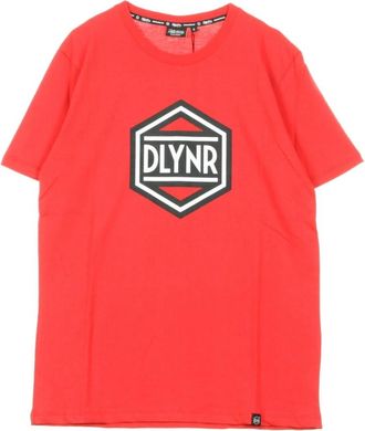 Dolly Noire Rotes Hexagon Herren T-Shirt - - Tops - Herren - Rot - XL
