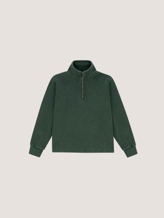 Circolo 1901 Ribbed turtleneck sweatshirt Foresta ribbed wool / M