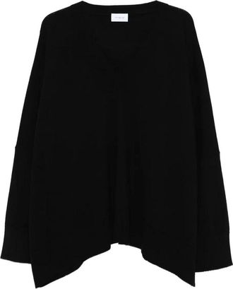 Malo V-Pullover - Schwarz