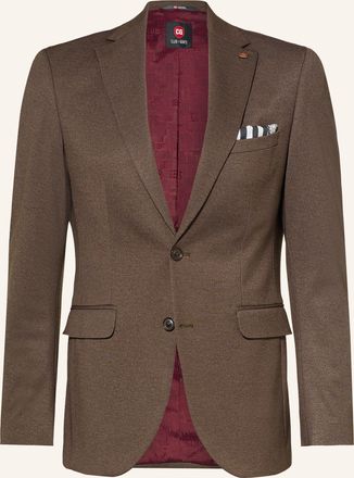 CG - Club of Gents Cg - Club Of Gents Anzugsakko Cg Calvin Slim Fit Aus Jersey braun