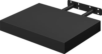 Woltu Wandboard Wandregal CD DVD Regal Bücherregal Schweberegal Holz Board 30x22.9x3.8cm schwarz für Büro, Wohnzimmer, Schlafzimmer, Küche RG9371sz