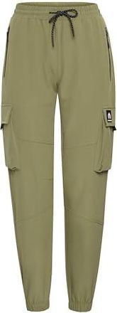 North Bend NBTosca Pantalon cargo pour femme Pantalon dextérieur coupe-vent chaud respirant Cordon de serrage Poches cargo Poches zippées Ourlet élastique, Vert 