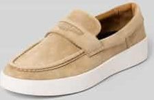 HUGO BOSS Loafer aus echtem Veloursleder Modell LYDE_MOCC_SD