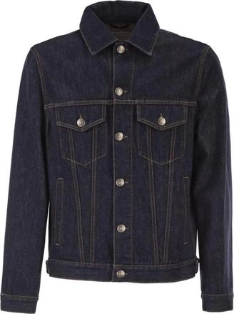 Brunello Cucinelli Homme, Vestes, Bleu, Taille: L Veste en jean classique