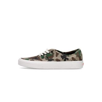 Vans Authentischer Camo Olive/Wei&szlig;er Sneaker - - Shoes - Herren - Gr&uuml;n - 41 EU