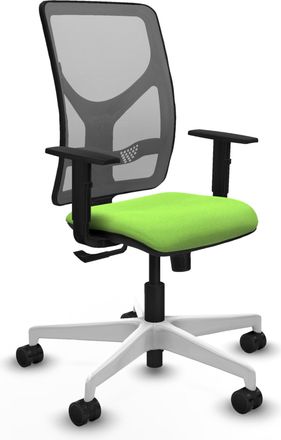 Piqueras y Crespo B&uuml;rostuhl mit 1D-Armlehnen, h&ouml;henverstellbare Lendenwirbelst&uuml;tze, ausgestattet mit 3 Positionen und Schneideschaum. Mit Rollen von 65 mm Nylon, Grau/P