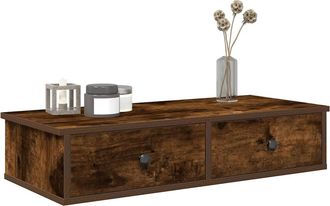 Generic Wandregal mit Schubladen, Stilvoller Geschlossener Aufbewahrungsorganisator, Schwebender Schrank aus Holzwerkstoff f&uuml;r Wohnzimmer, Schlafzimmer und He