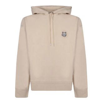 Maison Kitsun&eacute; Bold Fox Ivory Hoodie - - Sweatshirts & Hoodies - Herren - Beige - S