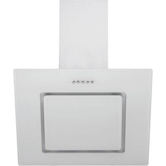 Respekta Dunstabzugshaube Schr&auml;ghaube Kopffrei 60 cm Wei&szlig; Wandhaube