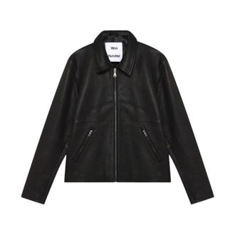 Won Hundred Homme, Vestes, Noir, Taille: XL Dutton Leather Jacket