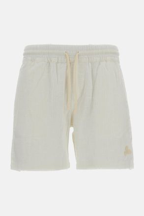 Portuguese Flannel Hose Mit Ramie-stickerei In Natur