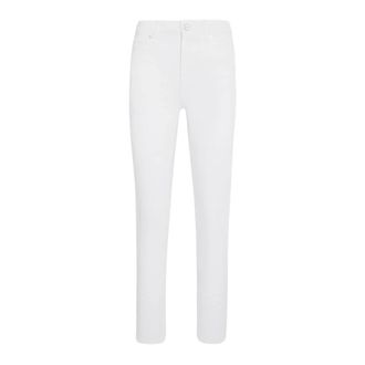 Kiton Hochtaillierte Slim-Fit Baumwollhose - - Jeans - Damen - Wei&szlig; - XS