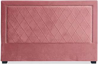 Menzzo Meghan Kopfteil Bett 180cm mit Samtbezug Rosa