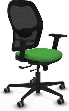 Piqueras y Crespo Jorquera Schreibtischstuhl mit 2D-Armen, h&ouml;henverstellbare Lendenwirbelst&uuml;tze, ausgestattet mit Syncro/Traslack und injiziertem Schaumstoff, Schwarz/G