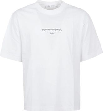 Off-white Homme, Tops, Blanc, Taille: XL T-shirt en coton statement