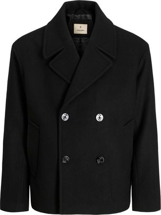 Jack & Jones Herren Jprbluasher Wool Blend Peacoat, Black, l