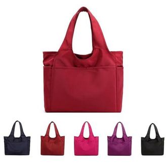 Generic Sac fourre-tout de grande capacit&eacute; pour femme, sac &agrave; main l&eacute;ger en nylon, sac &agrave; main multi-poches d&eacute;contract&eacute; avec fermeture &eacute;clair, pour luniversit&eacute;,