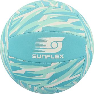 SUNFLEX Beach- und Funball Size 3 Pastelflow Mint | Wasserfester Neoprenball mit rutschfestem Grip | Freizeitball für Strand, Pool & Garten | Leicht & robust 